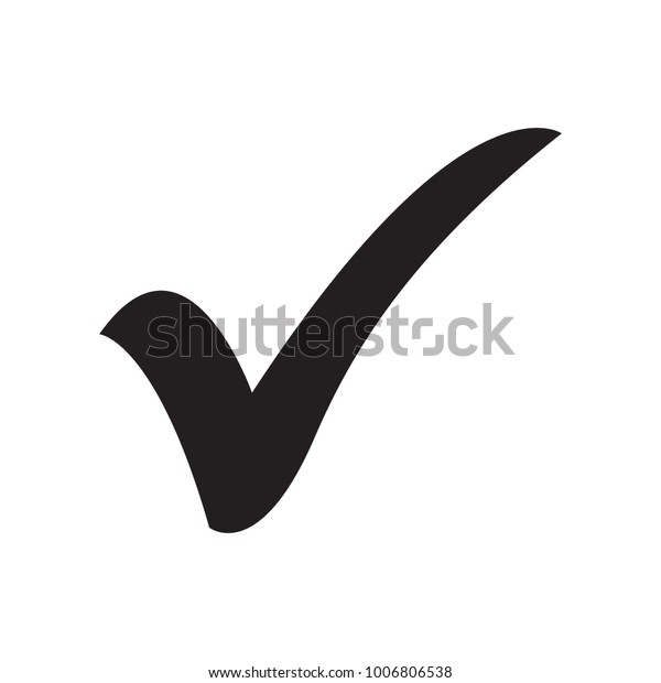 Black Check Mark Icon Tick Symbol Stock Vector (Royalty Free) 1006806538