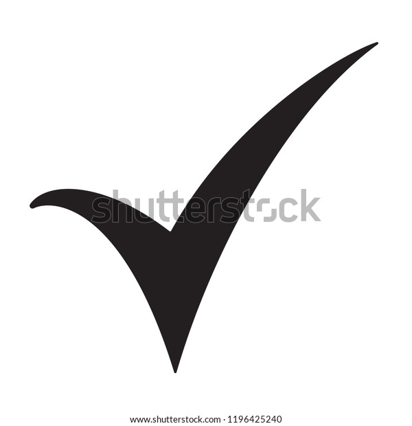 Black Check Mark Icon Tick Symbol Stock Vector (Royalty Free ...