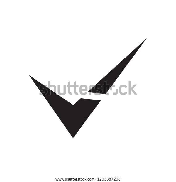 Black Check Mark Icon Tick Symbol: vetor stock (livre de direitos ...