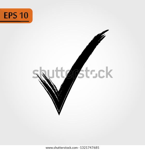 Black Check Mark Icon Tick Symbol Stock Vector (Royalty Free ...