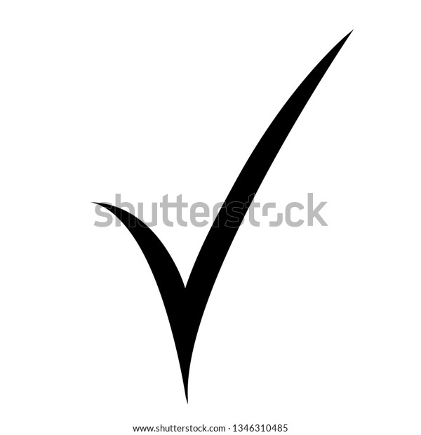 Black Check Mark Icon Tick Symbol Stock Vector (Royalty Free ...