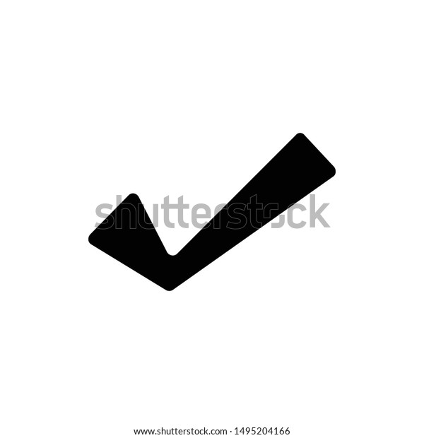 Black Check Mark Icon Tick Symbol Stock Vector (Royalty Free ...