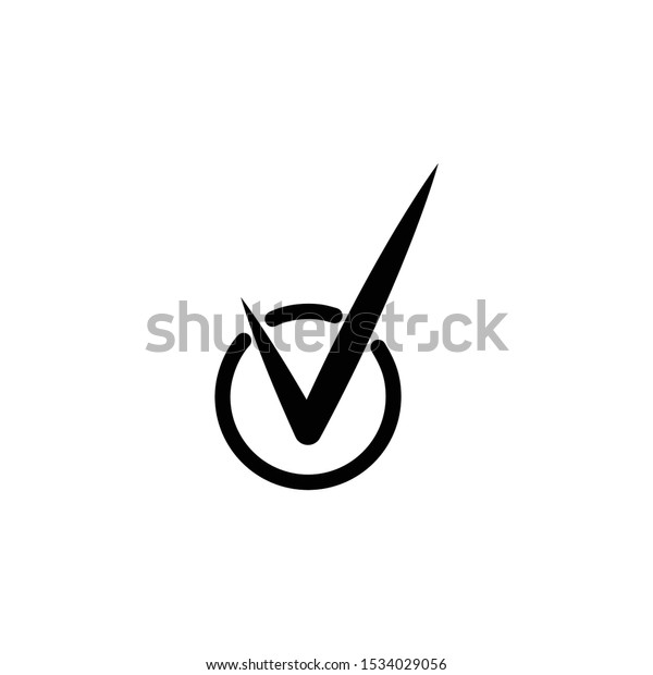 Black Check Mark Icon Tick Symbol Stock Vector (Royalty Free) 1534029056