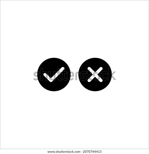 Black Check Mark Icon Tick Symbol Stock Vector (Royalty Free ...