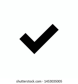Black Check Mark Symbol Vector Illustration Stock Vector (Royalty Free ...