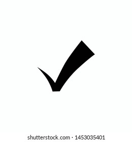 Black Check Mark Symbol Vector Illustration Stock Vector (Royalty Free ...