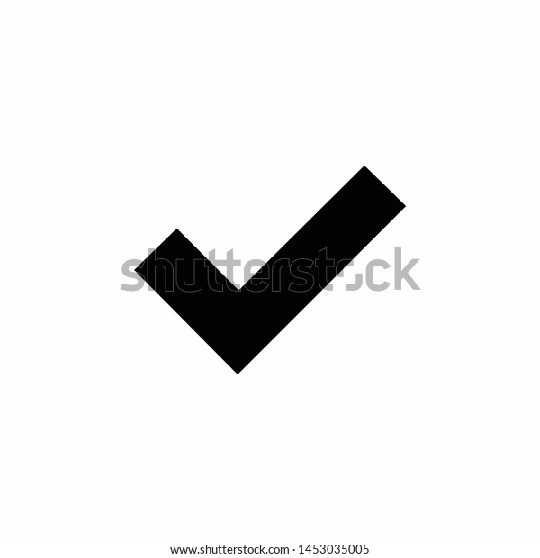 Black Check Mark Symbol Vector Illustration Stock Vector (Royalty Free ...