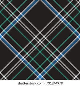 Black Check Plaid Fabric Texture Seamless Stock Vector (Royalty Free ...