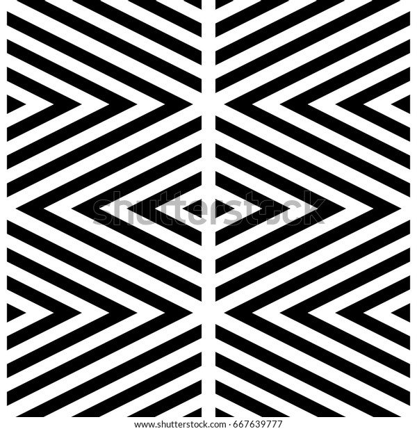 Black chevron lines on white background. Seamless surface pattern ...