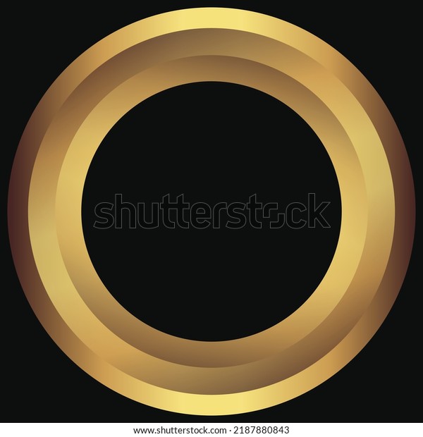 Black Circle Gold Texture Geometric Illustration Stock Vector (Royalty ...