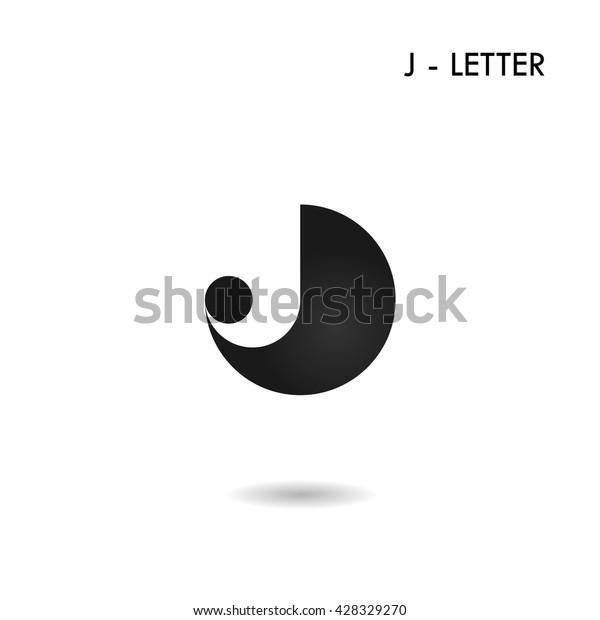 Black Circle Sign Creative Jletter Icon Stock Vector (Royalty Free ...