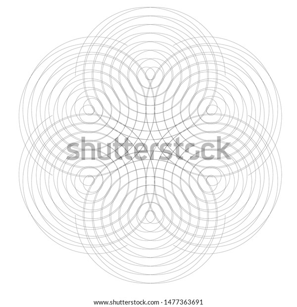 Black Circular Symmetry Shape Design Element Stock Vector (Royalty Free ...
