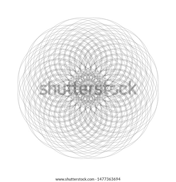 Black Circular Symmetry Shape Design Element Stock Vector (Royalty Free ...