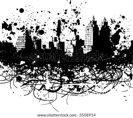 Black City Design Stock Vector (Royalty Free) 3508914 - Shutterstock