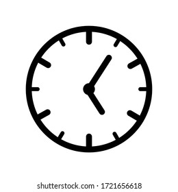 Clock Time Icon On White Background Stock Vector (Royalty Free ...