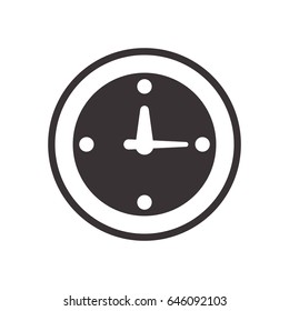 Black Clock Symbol Icon Design Stock Vector (Royalty Free) 646092103 ...