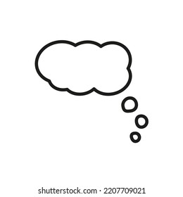 Black Cloud Thought Outline Ikon Stock Vector (Royalty Free) 2207709021 | Shutterstock
