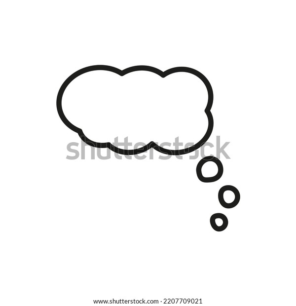 Black Cloud Thought Outline Ikon Stock Vector (Royalty Free) 2207709021 ...