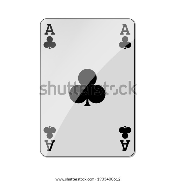 Black Clover Ace Playing Card Icon Stock Vector (Royalty Free ...