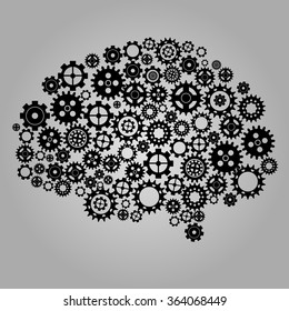Black Cogs Gears Background Abstract Vector Stock Vector (Royalty Free ...