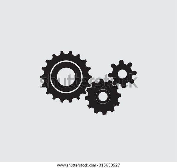 Black Cogs Gears On White Background Stock Vector (Royalty Free ...