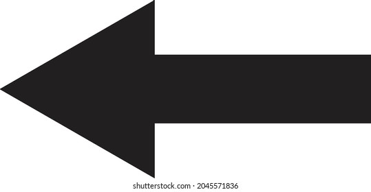 Black Color Left Side Arrow Vector Stock Vector (Royalty Free ...