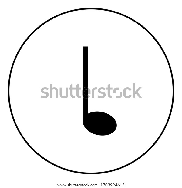 Black Color Music Note Cercle Vector Stock Vector (Royalty Free ...
