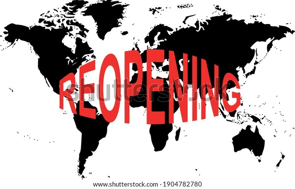 Black Color World Map Slogans Red Stock Vector (Royalty Free ...