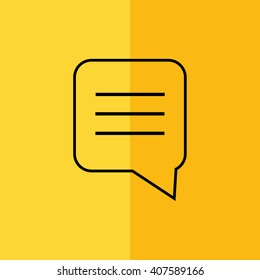 Black Comment Vector Icon Yellow Background Stock Vector (Royalty Free ...