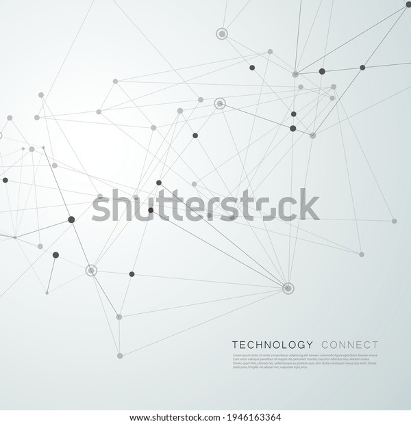 Black Connect Dot Line Connect On Stock Vector (Royalty Free ...