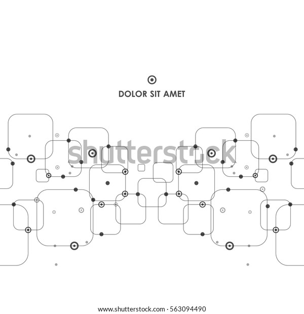 Black Connected Squares On White Background Stock Vector (Royalty Free ...