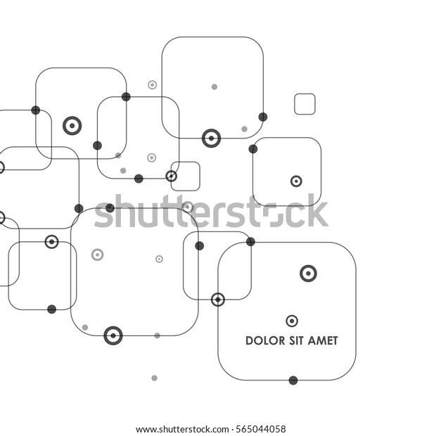 Black Connected Squares On White Background Stock Vector (Royalty Free ...