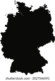 Black Contour Germany Border Germany Stock Vector (Royalty Free ...