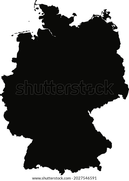 Black Contour Germany Border Germany Stock Vector (Royalty Free ...