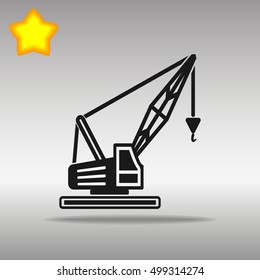 Black Crane Icon Button Logo Symbol Stock Vector (Royalty Free ...