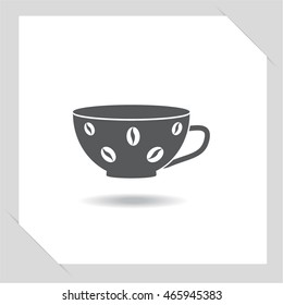 Black Cup Vector Illustration Stock Vector (Royalty Free) 465945383