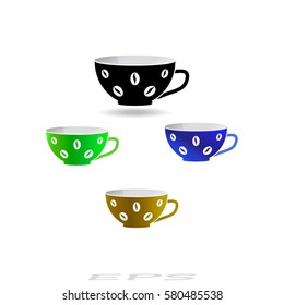 Black Cup Vector Illustration Stock Vector (Royalty Free) 580485538 ...