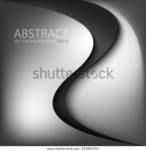 Black Curve Line Abstract Background On Stock Vector (Royalty Free ...