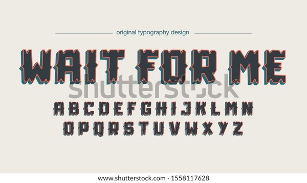 Black Custom Display Sharp Edges Typography Stock Vector (Royalty Free ...