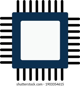 Black Dark Blue Color Processor Vector Stock Vector (Royalty Free ...