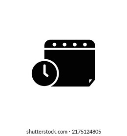 Black Dateline Icon Design Isolated On Stock Vector (Royalty Free ...