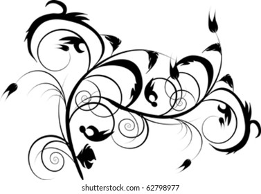 Abstract Black Vector Ornament Design: เวกเตอร์สต็อก (ปลอดค่าลิขสิทธิ์ ...