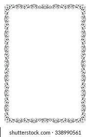 Black Decorative Frame A4 Page Format Stock Vector (Royalty Free ...