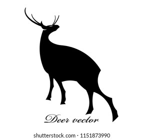 Black Deer Logo Scene Vector Design: เวกเตอร์สต็อก (ปลอดค่าลิขสิทธิ์ ...
