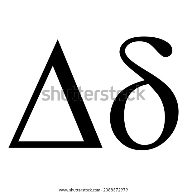 Black Delta Symbol Icon Name Greek Stock Vector (Royalty Free ...