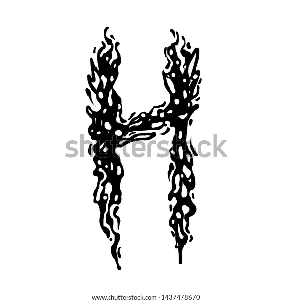 Black Design Theme Alphabet Letter Stock Vector (Royalty Free) 1437478670