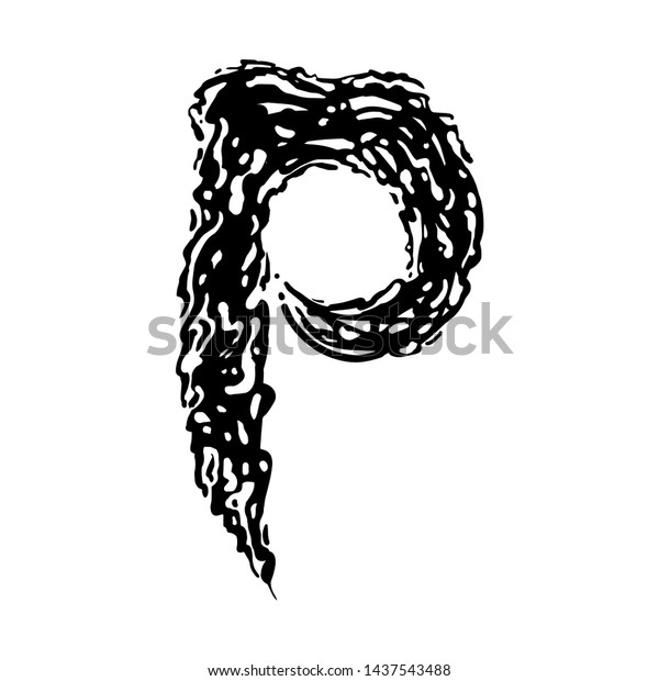 Black Design Theme Alphabet Letter Stock Vector (Royalty Free ...