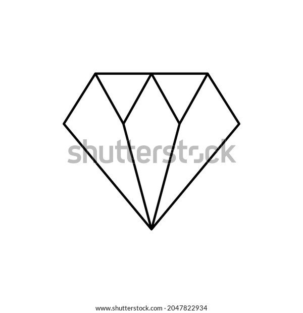Black Diamond Icon Vector Png Isolated Stock Vector (Royalty Free ...