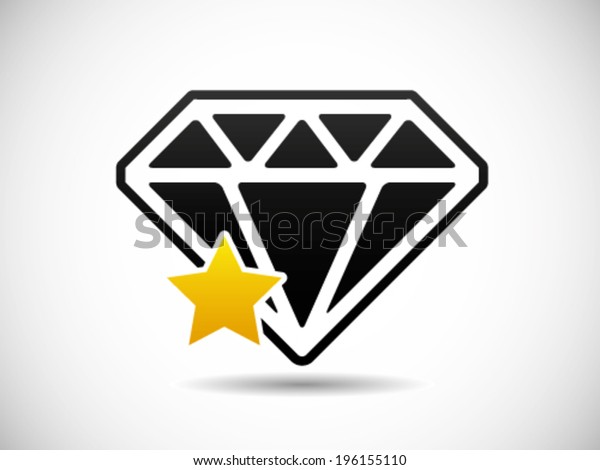 Black Diamond Star Stock Vector (Royalty Free) 196155110 | Shutterstock