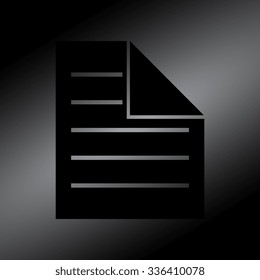 Black Document Icon Paper Sheet Vector Stock Vector (Royalty Free ...